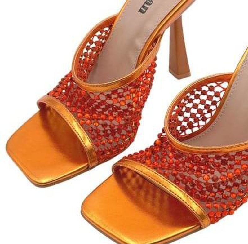 Buy Shoes stephane 23/23 monoc. High slippers with net and rhinestones ...