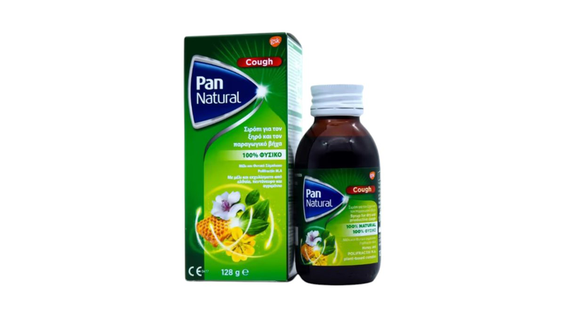 Buy Pan natural syrup dry & productive cough, 95ml | Jinius