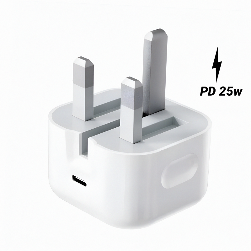 Buy Γρήγορος φορτιστής για iPhone 25w- uk plug white | Jinius