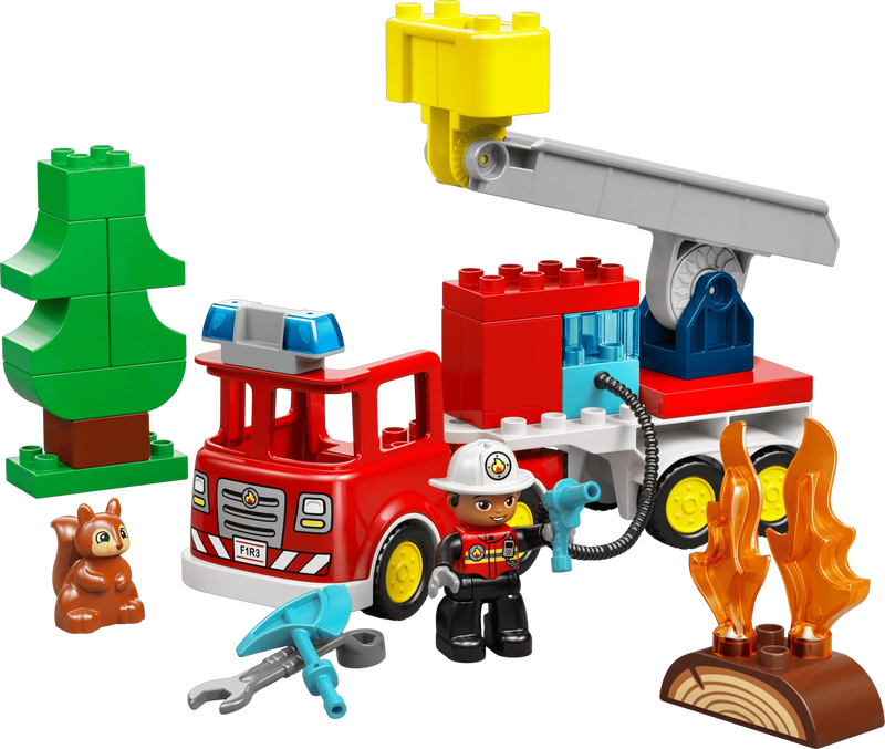 Buy Lego 10473 duplo fire truck with hose and firefighter | Jinius