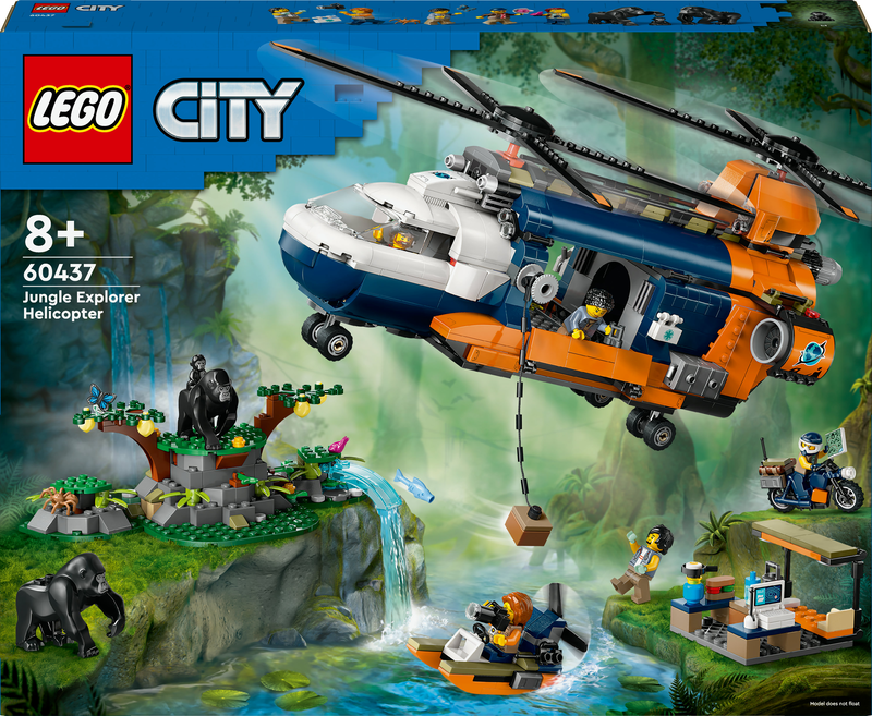 Buy Lego city jungle explorer helicopter at base camp 60437 for ages 8 ...