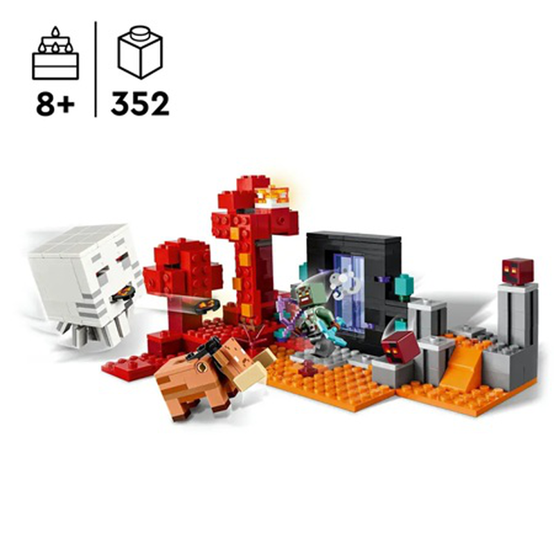 Buy Lego minecraft the nether portal ambush 8y+ (21255) | Jinius