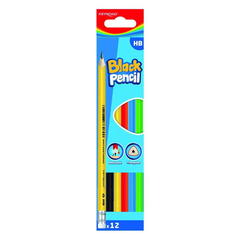 Buy Hb black lead graphite pencil with eraser top | Jinius