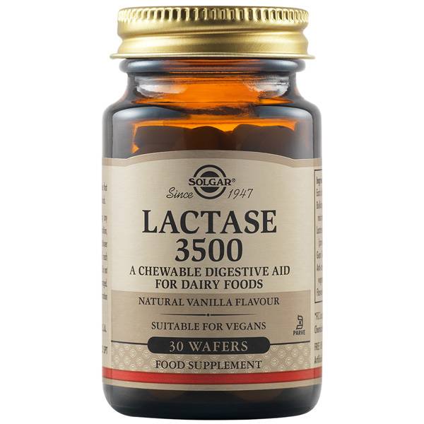 Buy Solgar lactase 3500mg x 30 wafers - a chewable digestive aid for ...