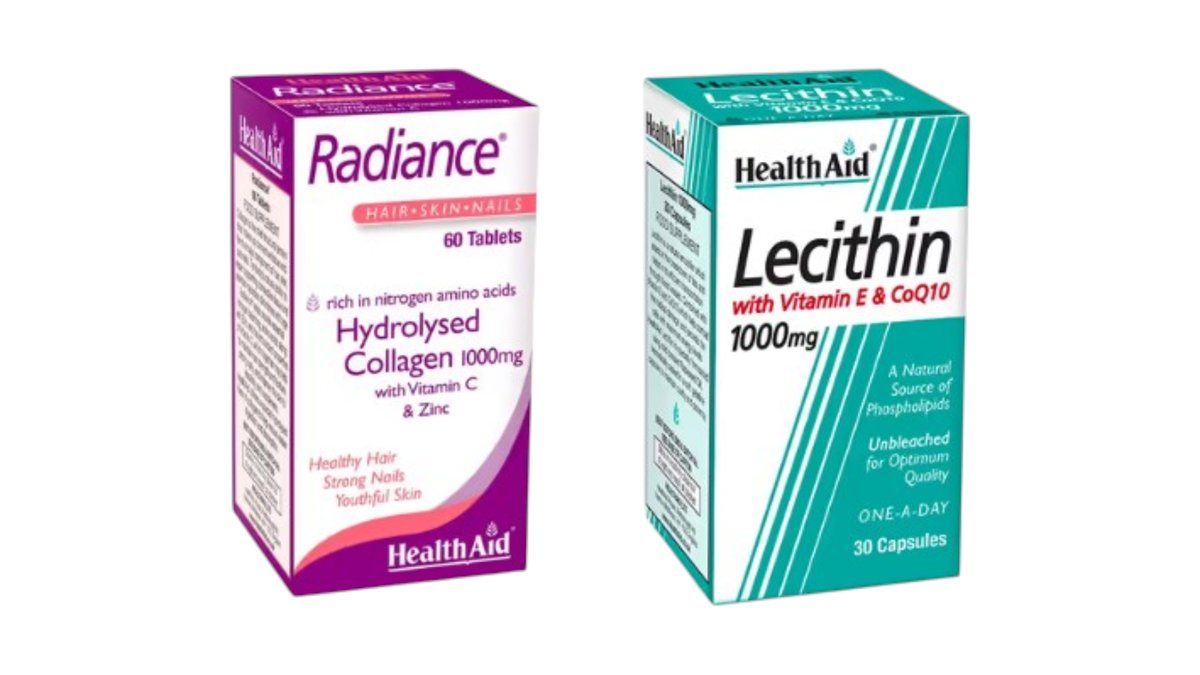 Buy Health aid radiance (hair/skin/nails) 60tabs & lecithin with vite ...