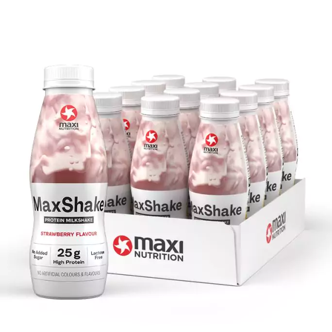 Buy Maxi nutrition maxshake protein milkshake strawberry 330 ml free ...