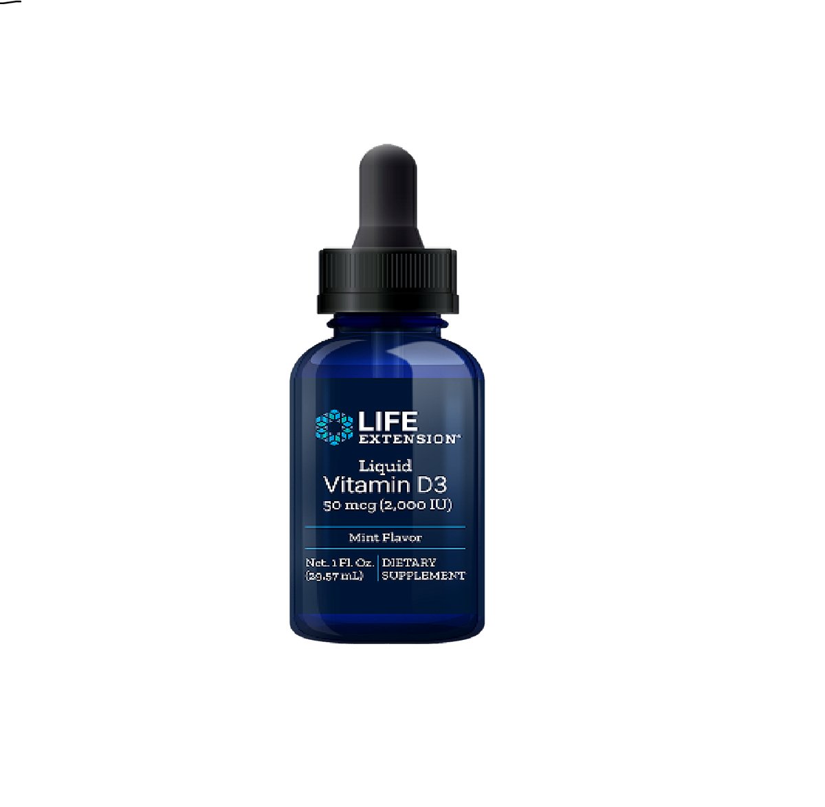 Buy Life extension liquid vit d3 2000 mint 30ml | Jinius