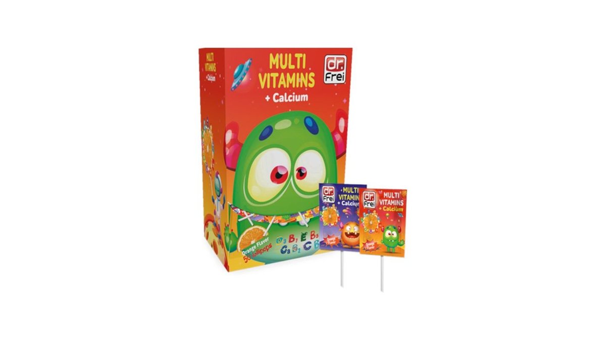 Buy Dr.frei multivitamins & calcium lollipop 1 piece | Jinius