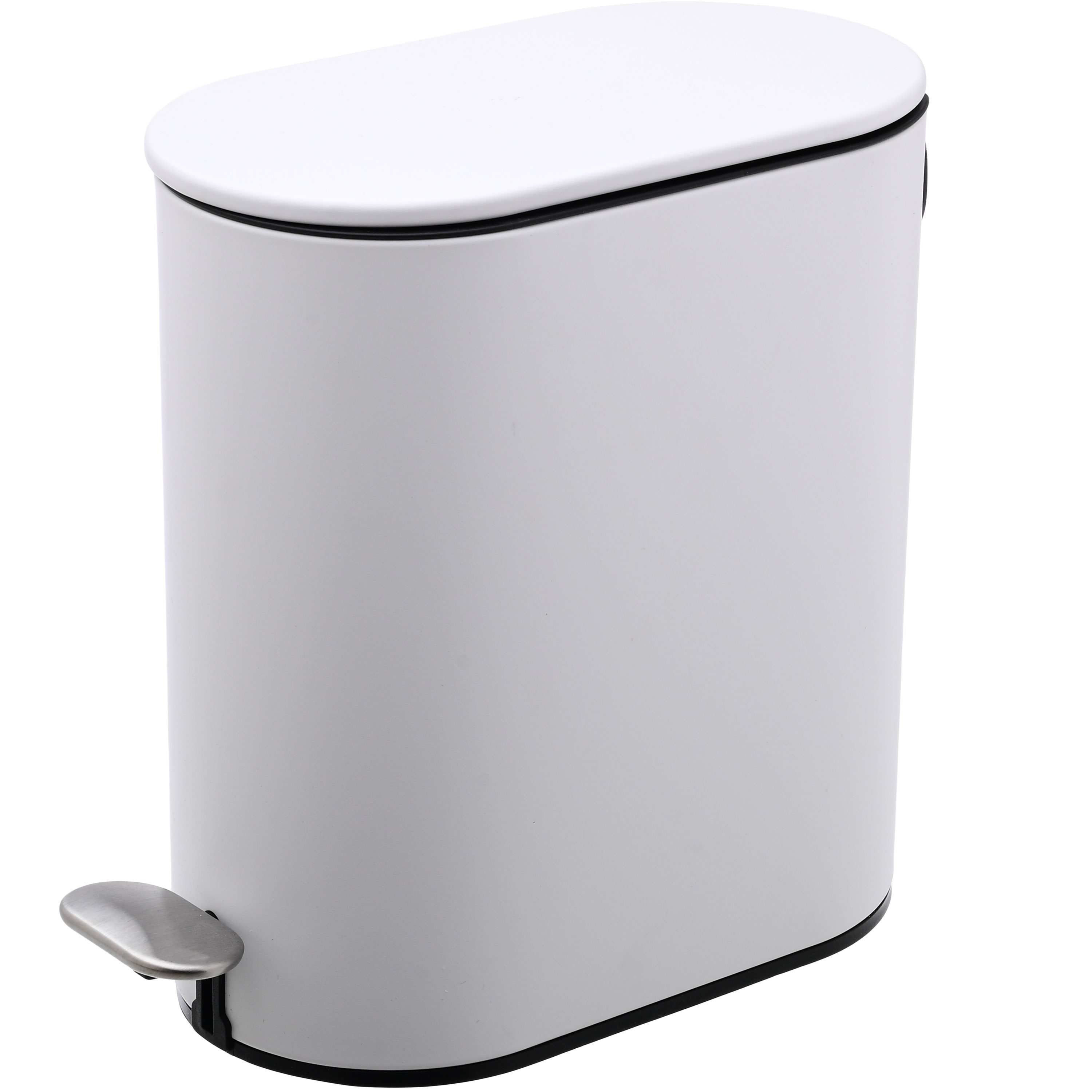 Buy Estia χαρτοδοχειο μπανιου soft close slim oval 5l - ματ λευκο | Jinius