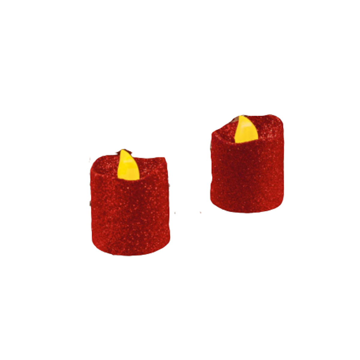 Buy Christmas candles mini led glitter 2 pcs white | Jinius