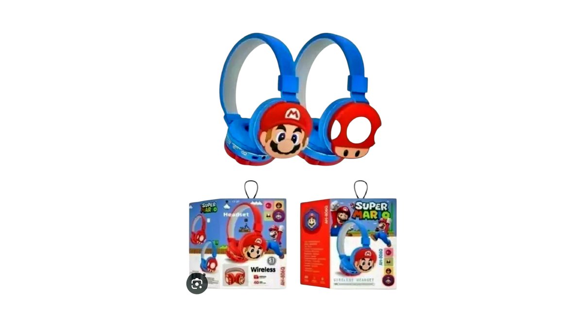 Buy Super mario wireless headphones bluetooth red | Jinius